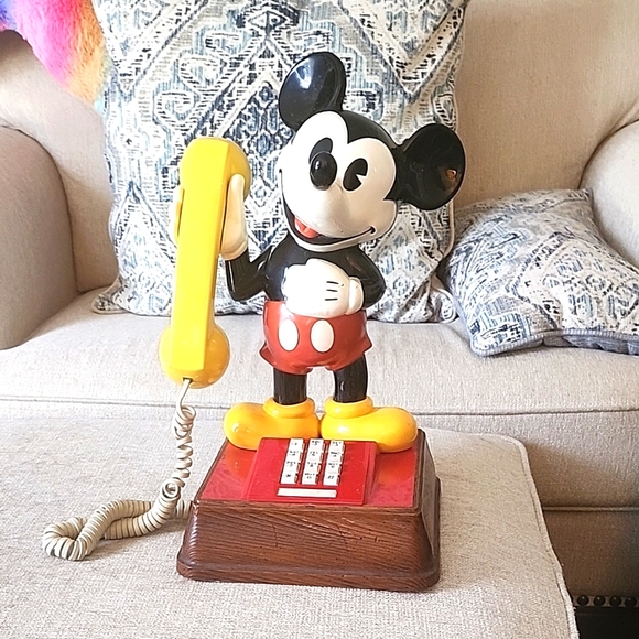 Other | Vintage 1976 The Mickey Mouse Phone Push Button Landline ...